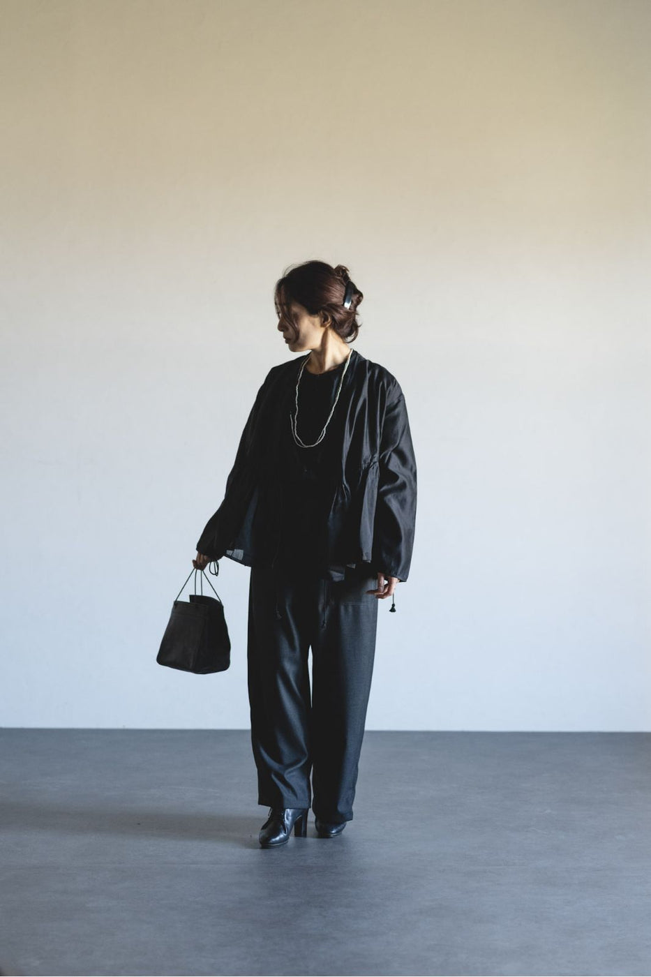 HANDWOVEN COTTON SILK CACHE COEUR｜手織りチャンデリシルクのカシュクールブラウス｜上質コットンシルク ...