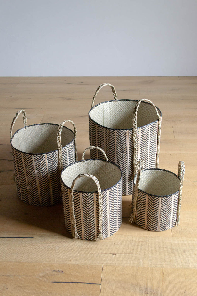 NANA Round Basket herringbone — ANTRY USE ONLY GENUINE